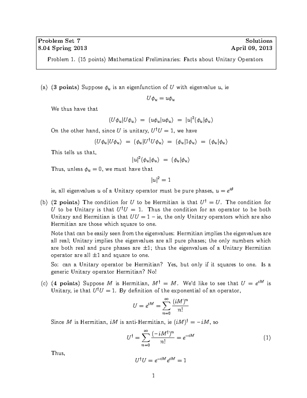 MIT8 04S13 ps7 sol - PS 7 - Problem Set 7 Solutions 8 Spring 2013 April ...