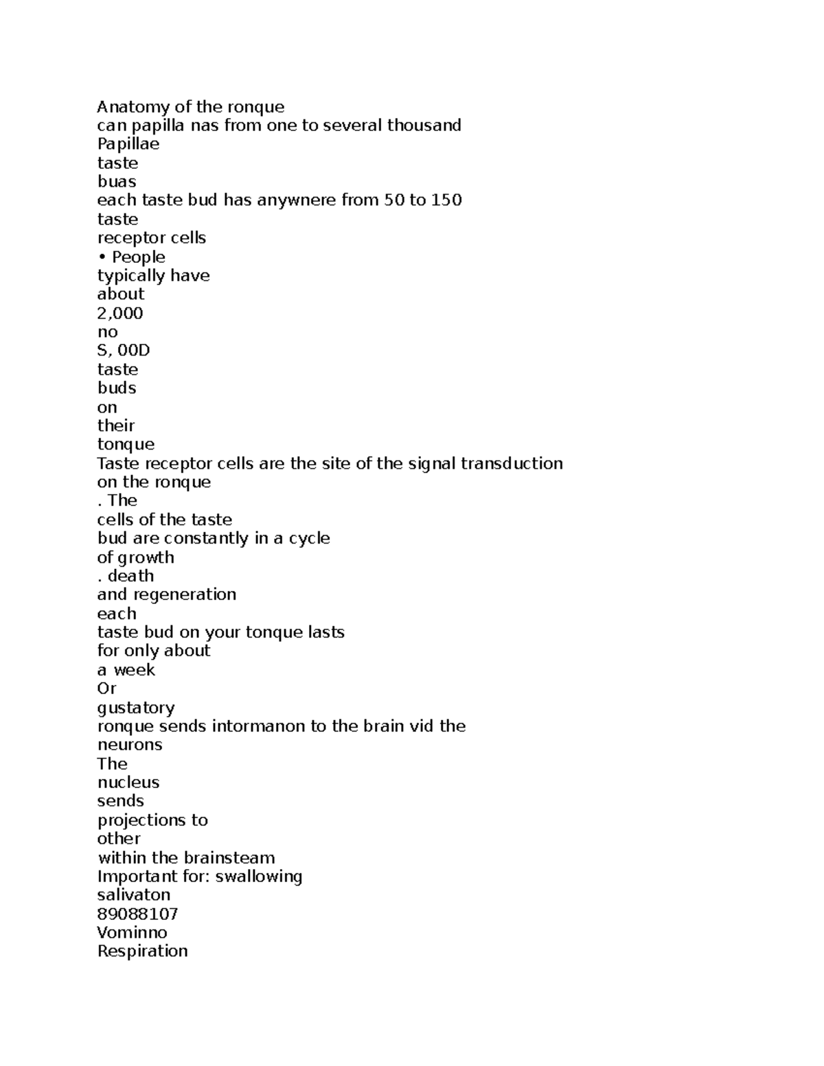 Anatomy of the ronque - poem - ENGL 430 - Concordia - Studocu