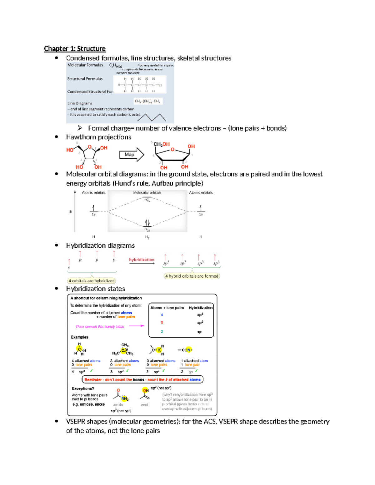 Reveiw - Summary Mod Org Chem Lab I - Chapter 1: Structure Condensed ...