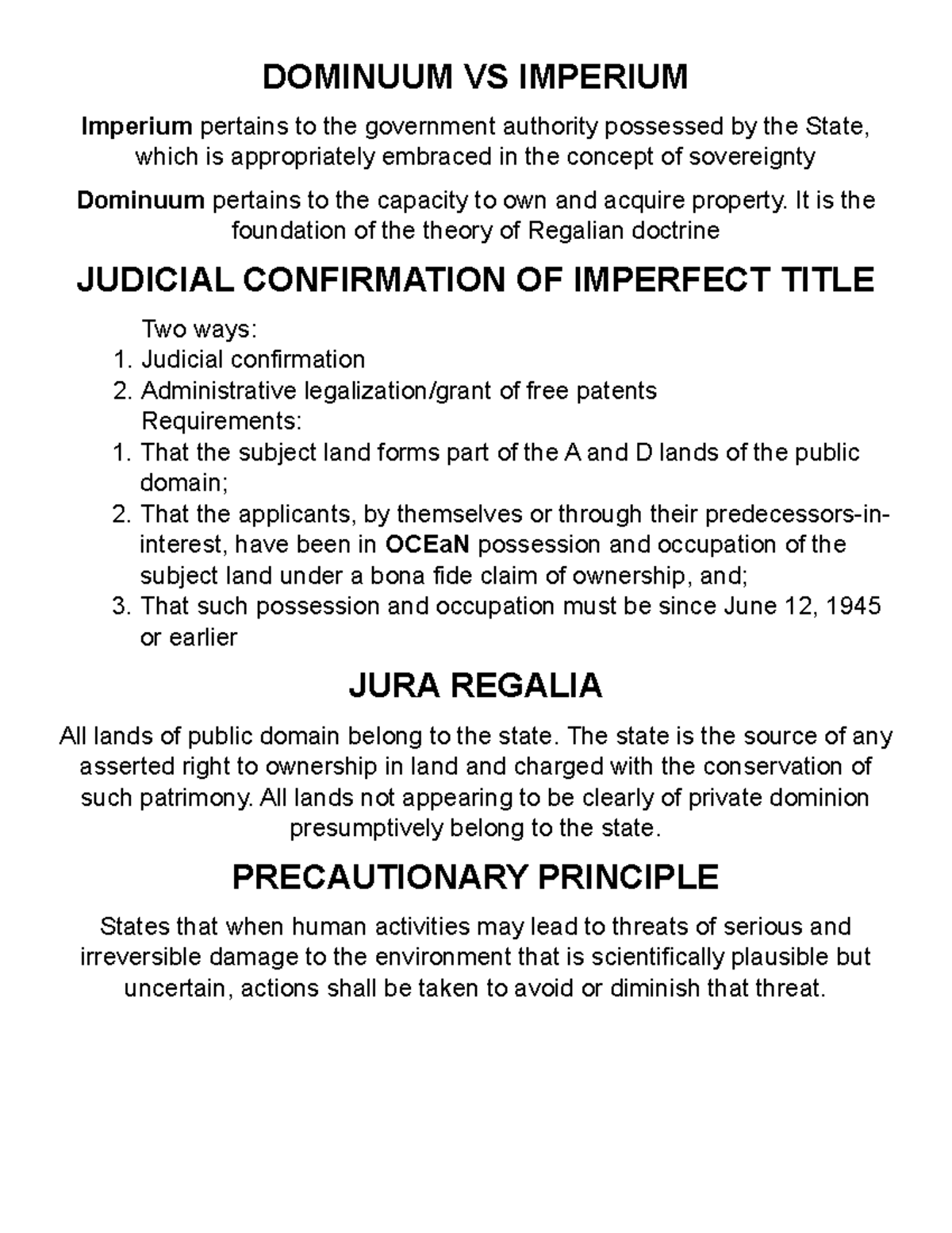Visual AID on Law on Natural Resources - DOMINUUM VS IMPERIUM Imperium ...