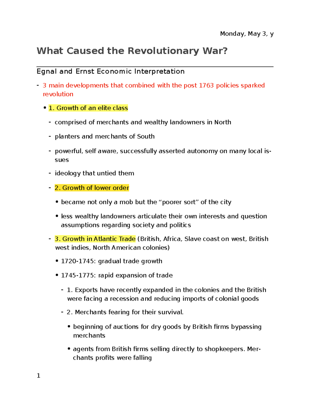 What caused revolutionary war - Monday, November 4, y What Caused the ...