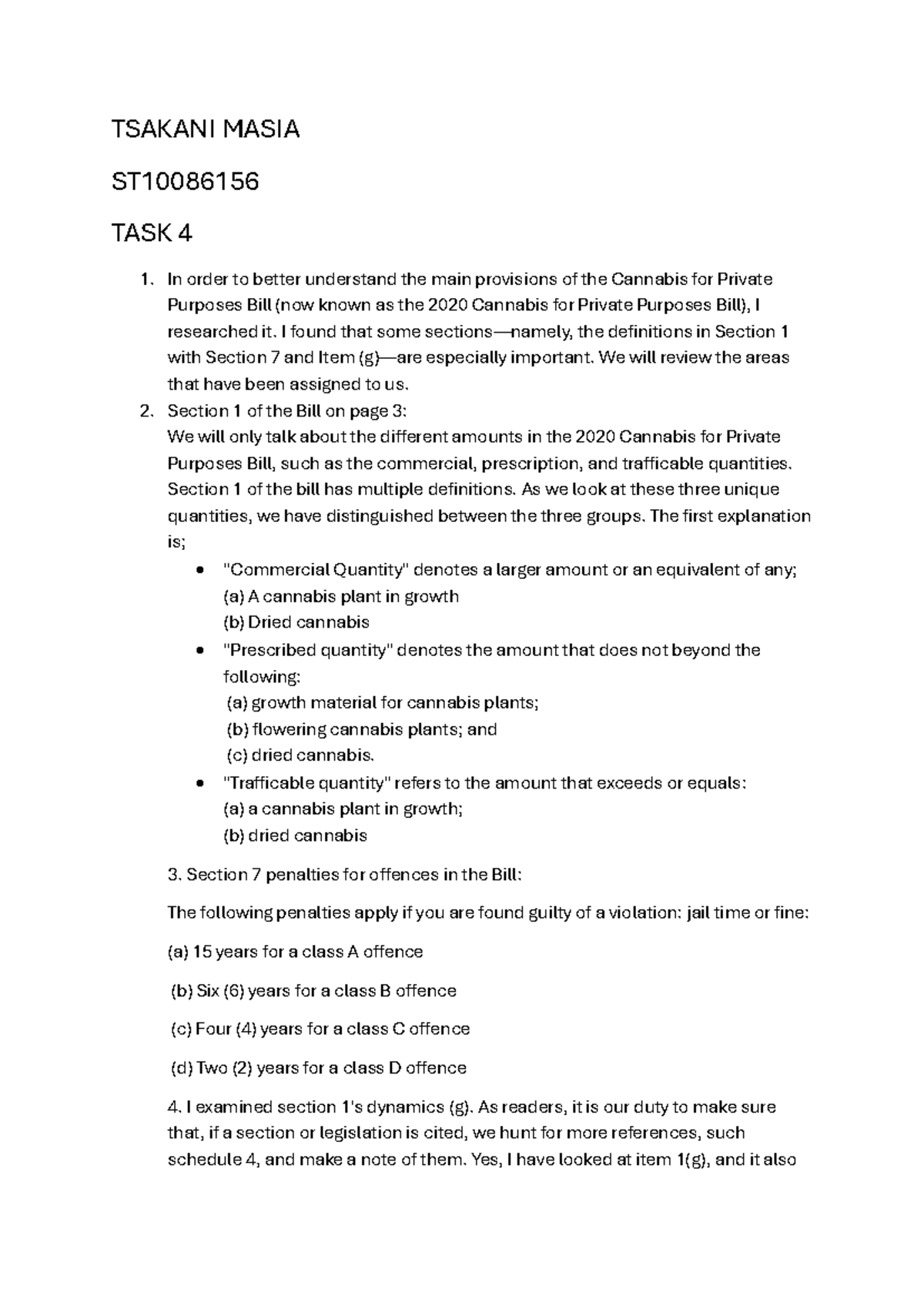 TASK 4 - Study material for assessments - TSAKANI MASIA ST TASK 4 In ...