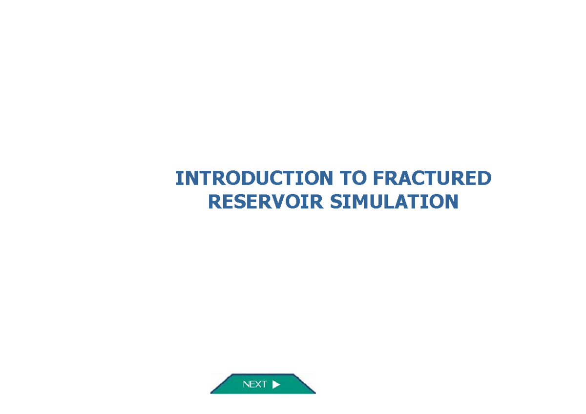 ARS1213 - Lecture notes 12 - INTRODUCTION TO FRACTURED RESERVOIR ...