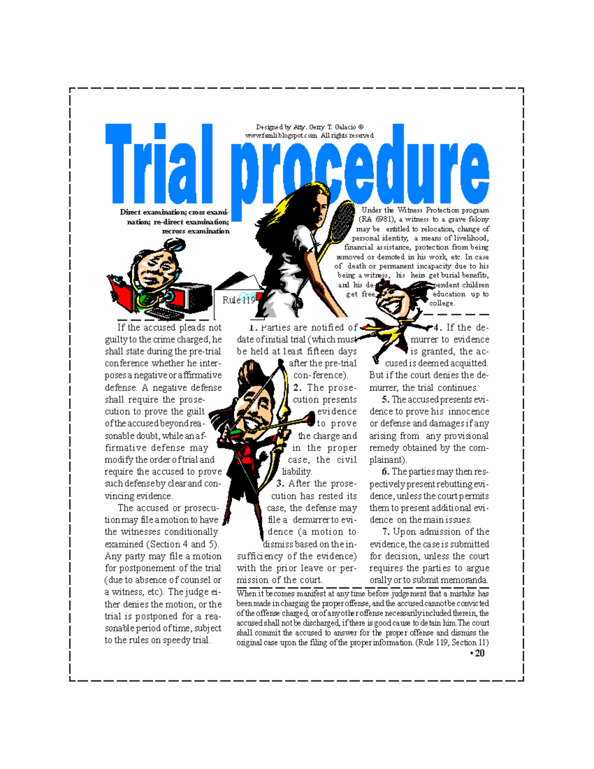 Trial procedure - read - • 20 Parties are notified of date of initial ...