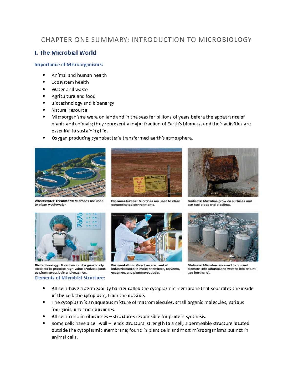 Chapter summaries (modules 1-6) - CHAPTER ONE SUMMARY: INTRODUCTION TO ...