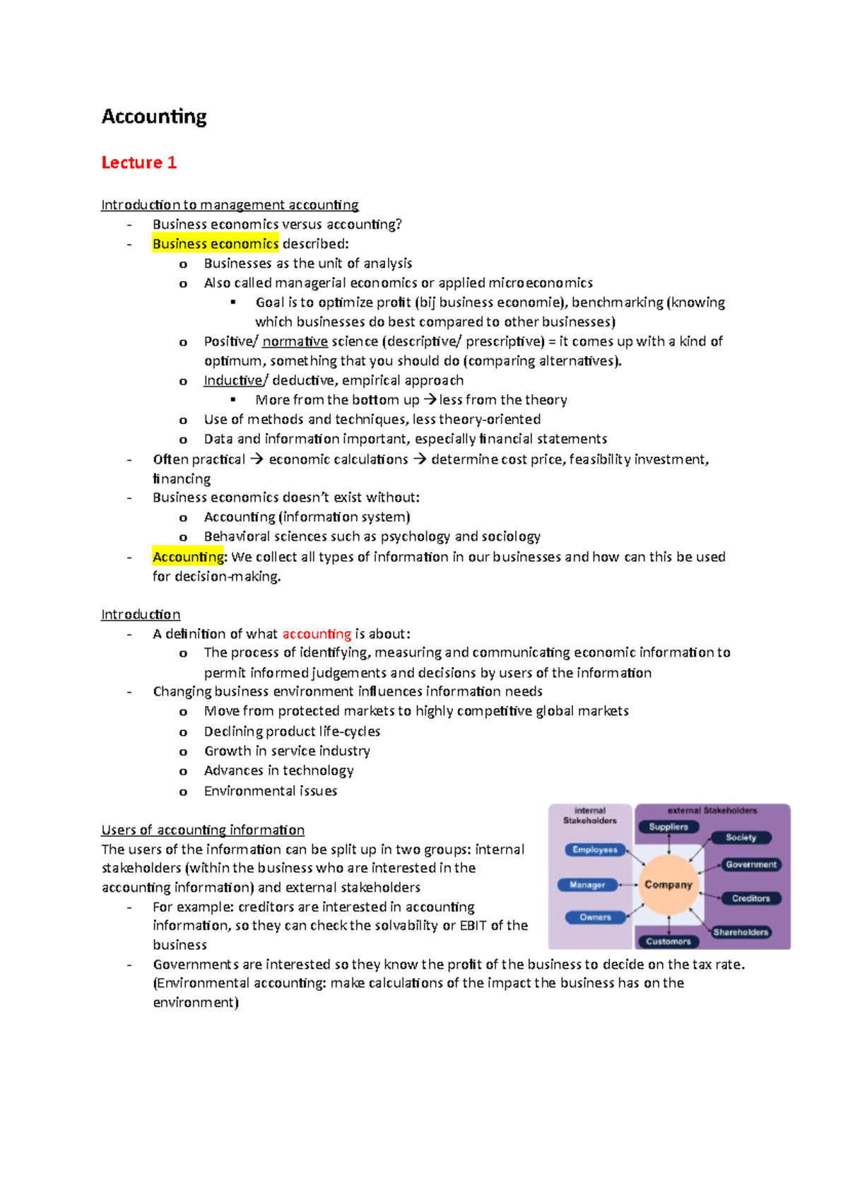 Accounting Lectures alle colleges docx - Accounting Lecture 1 ...
