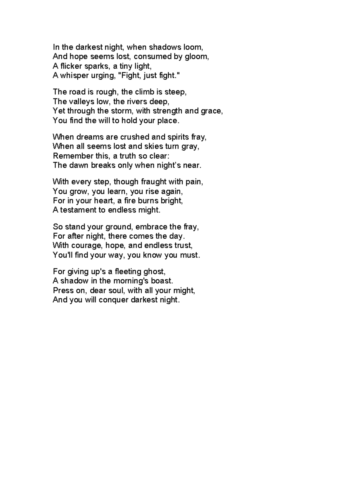 Don't lose hope, kid - A poem about not giving up. Losing hope can lose ...