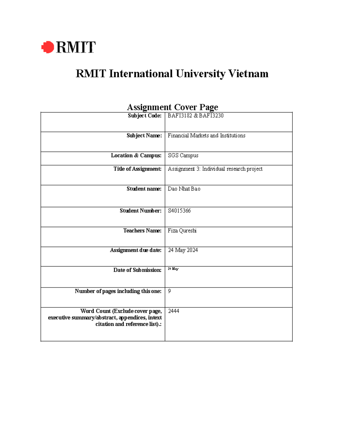RMIT International University Vietnam - RMIT International University ...