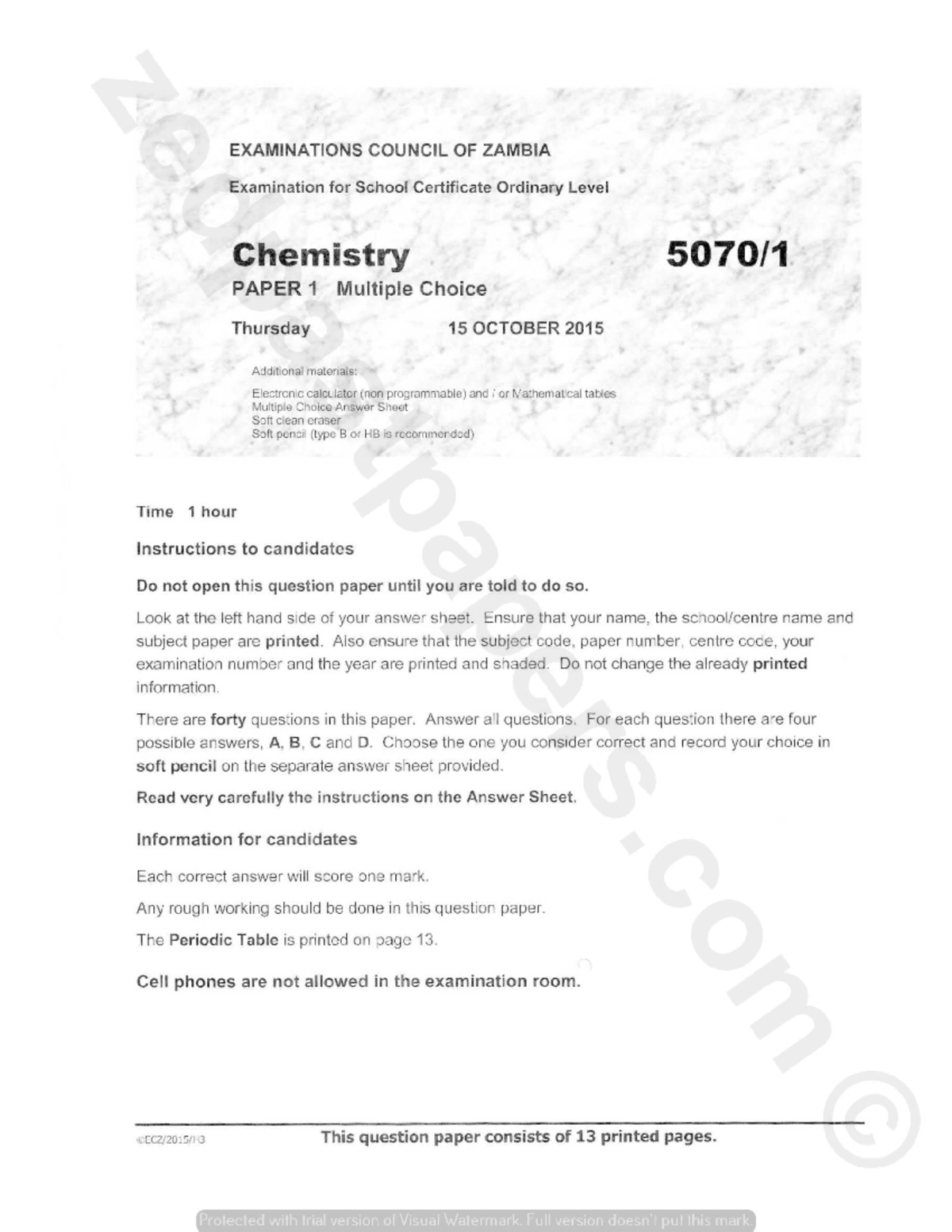 G12 chemistry p1 2015 - Bio chemistry - Studocu