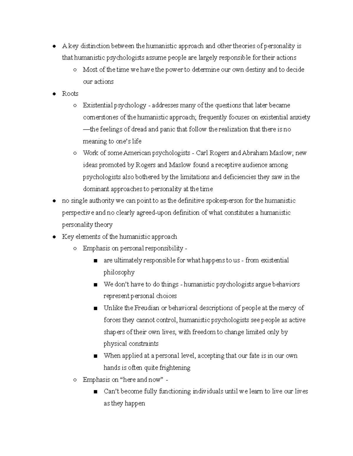 PSY 338 - Week 8 (Ch 11) Notes - A key distinction between the ...
