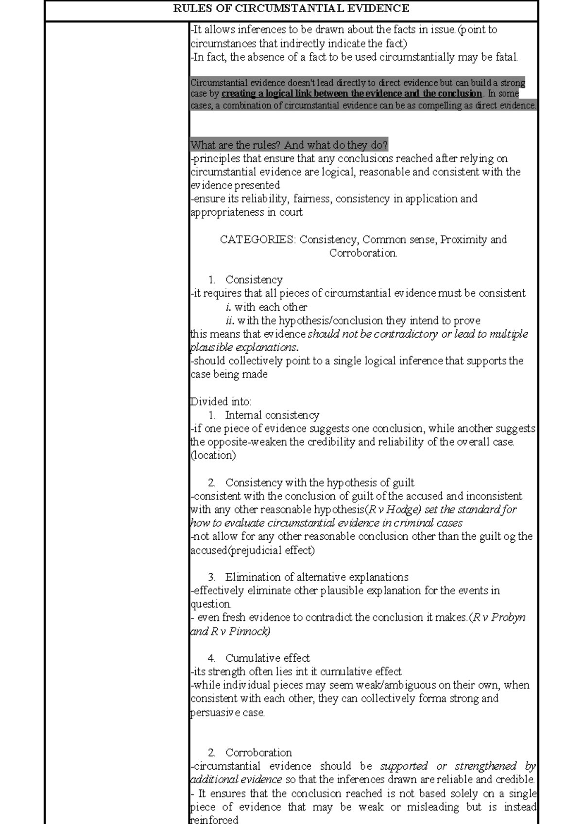 RULE OF Circumstantial Evidence - RULES OF CIRCUMSTANTIAL EVIDENCE -It ...