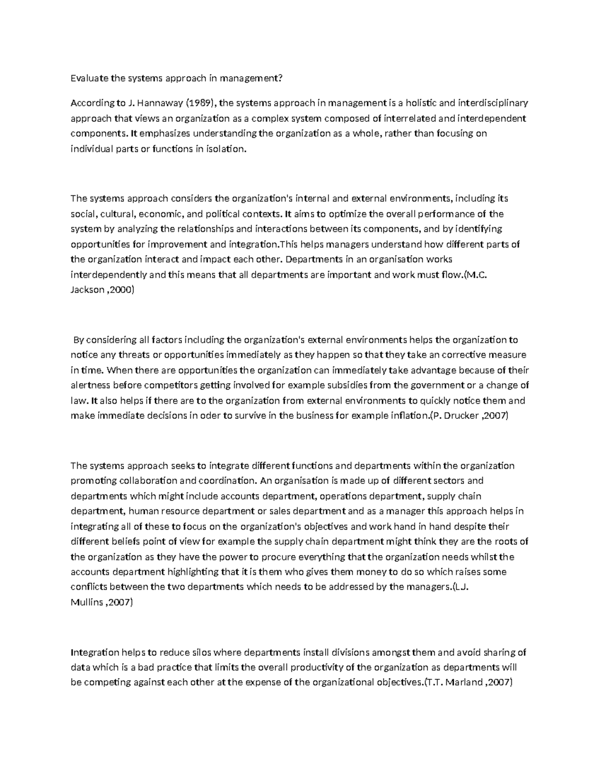 General management Principles real assignment 22212 - Evaluate the ...