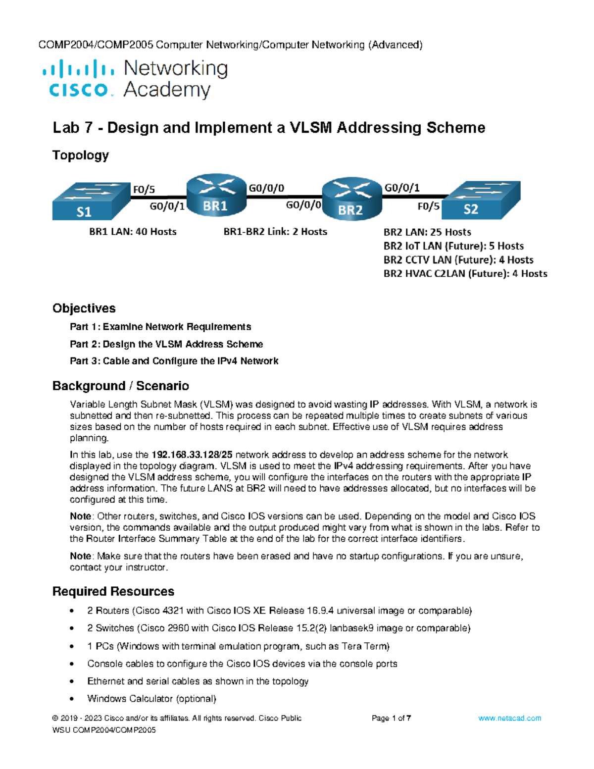LAB After Break - open this - COMP2004/COMP2005 Computer Networking/Computer Networking ...