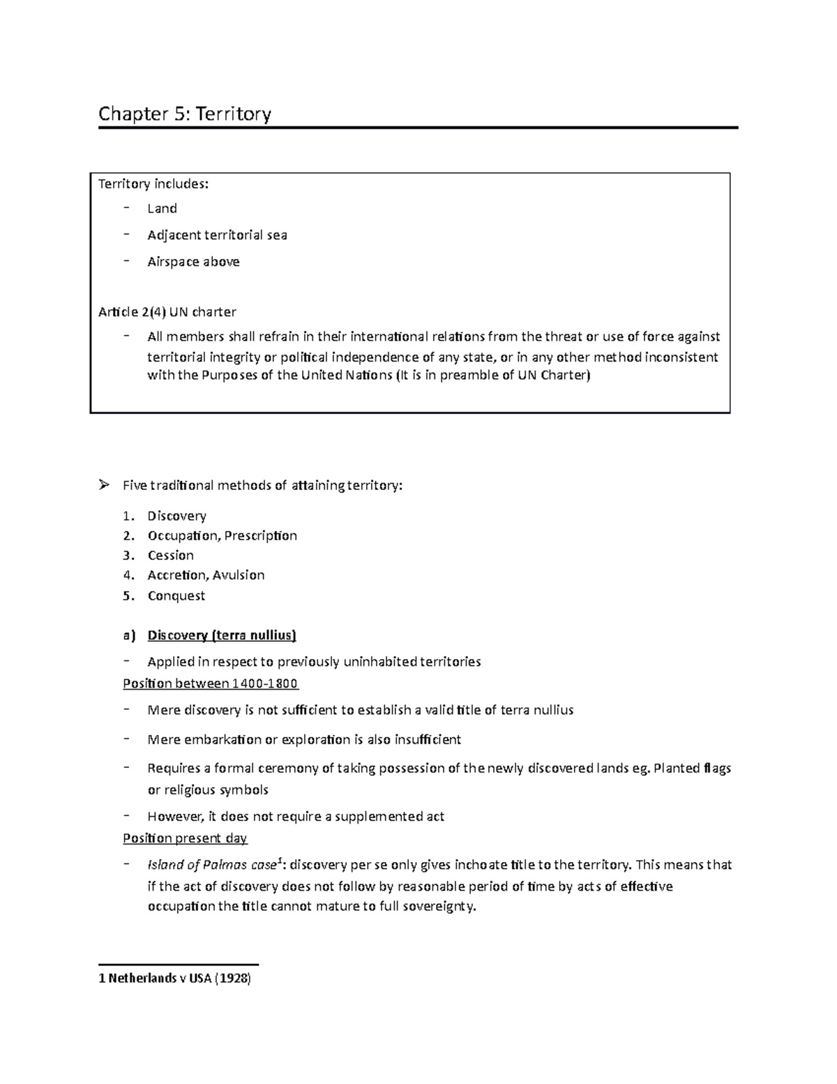 5. Territory - Lecture under Dr Su - Chapter 5: Territory Territory ...