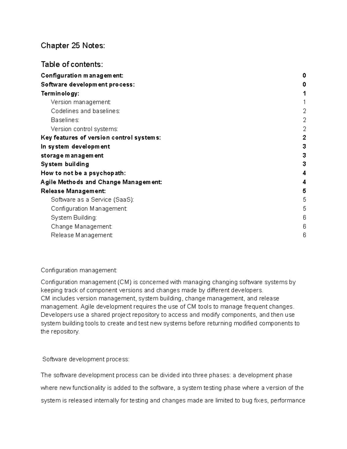 Configuration Management in Software Development - Studocu