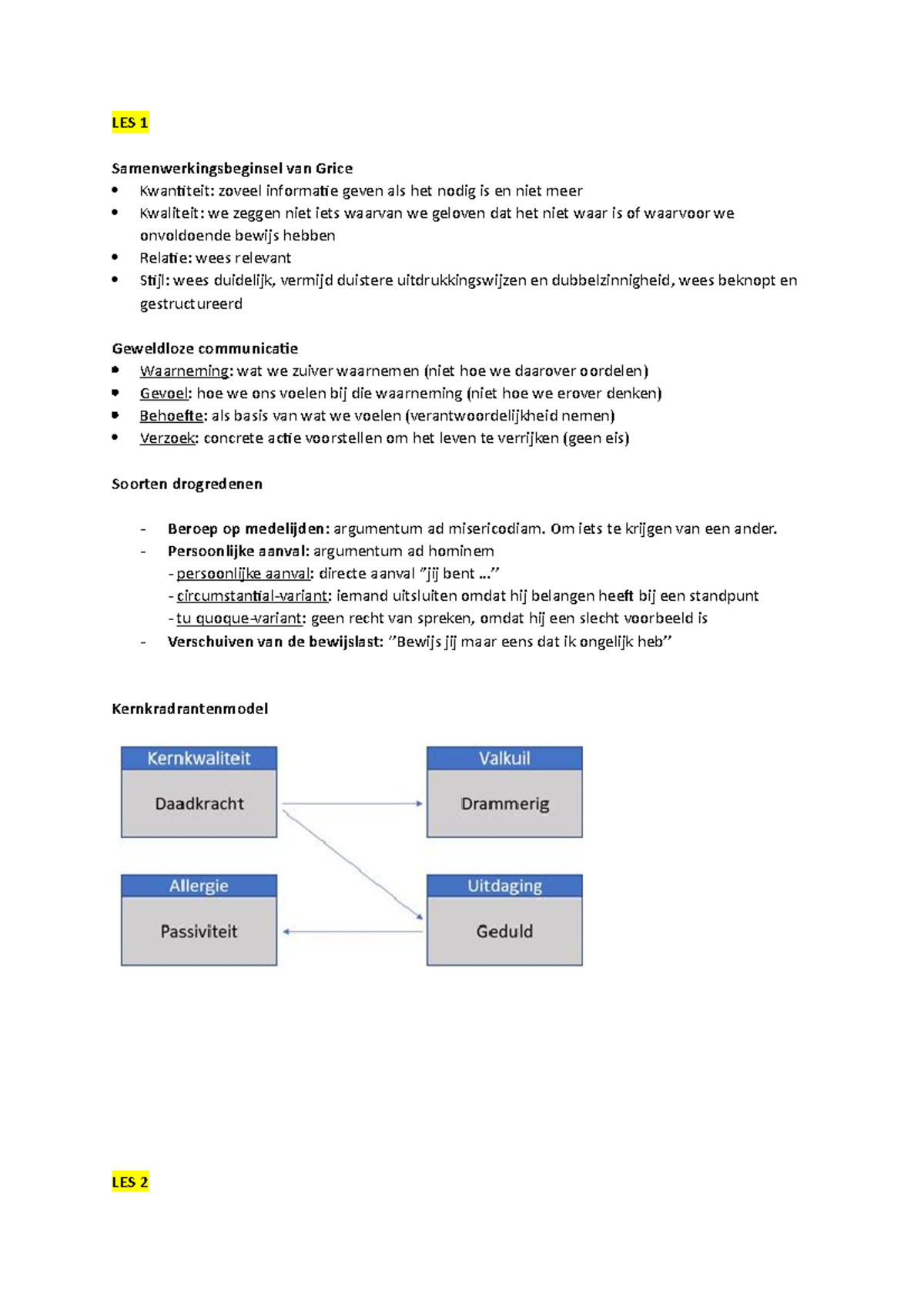Conflicthantering en mediation - LES 1 Samenwerkingsbeginsel van Grice Kwantiteit: zoveel ...