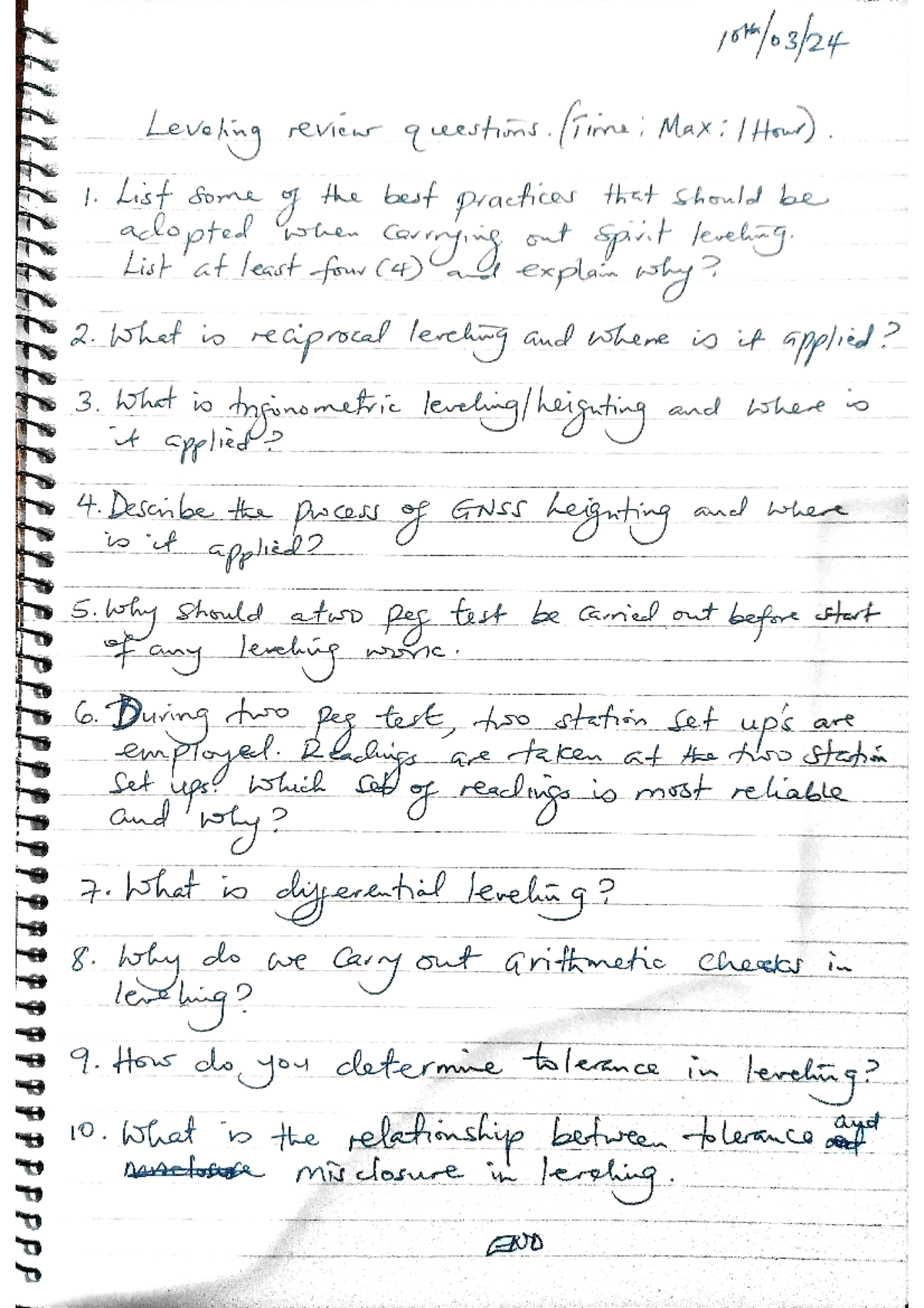 Leveling reviews questions - List some of the best practices that ...