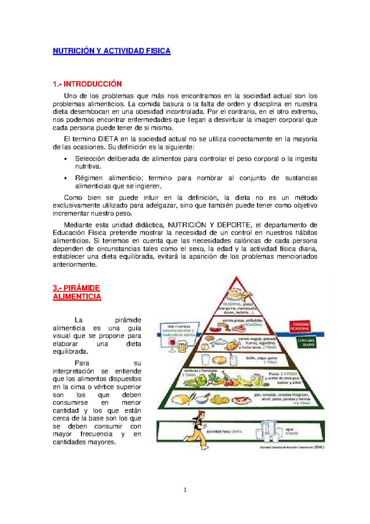 Nutrición Y Actividad Fisica - NUTRICIÓN Y ACTIVIDAD FISICA 1 ...