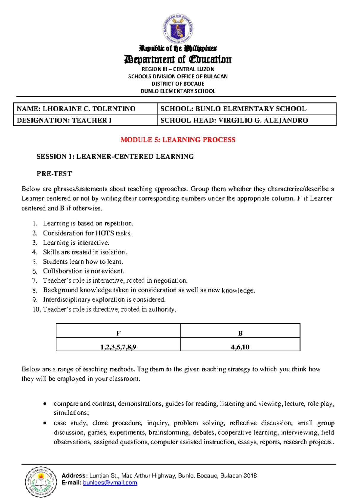 TIP Module 5 Answer Sheet - Department of Education REGION III ...