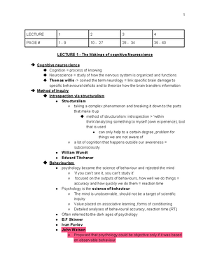 04 Lecture 4 PSYB55 - Lecture 4 Perception Perception Being able to make sense of sensory inputs ...
