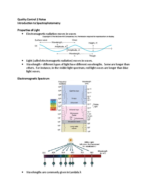 QC2 Notes (Mass Spectrometry) - Quality Control 2 - Studocu