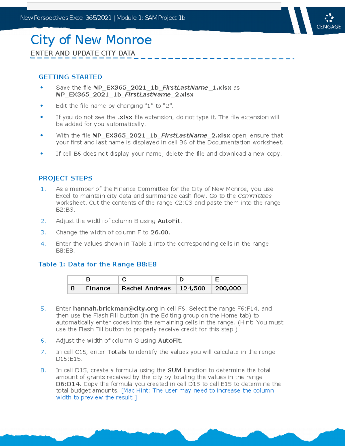 Instructions NP EX365 2021 1b - New Perspectives Excel 365/2021 ...
