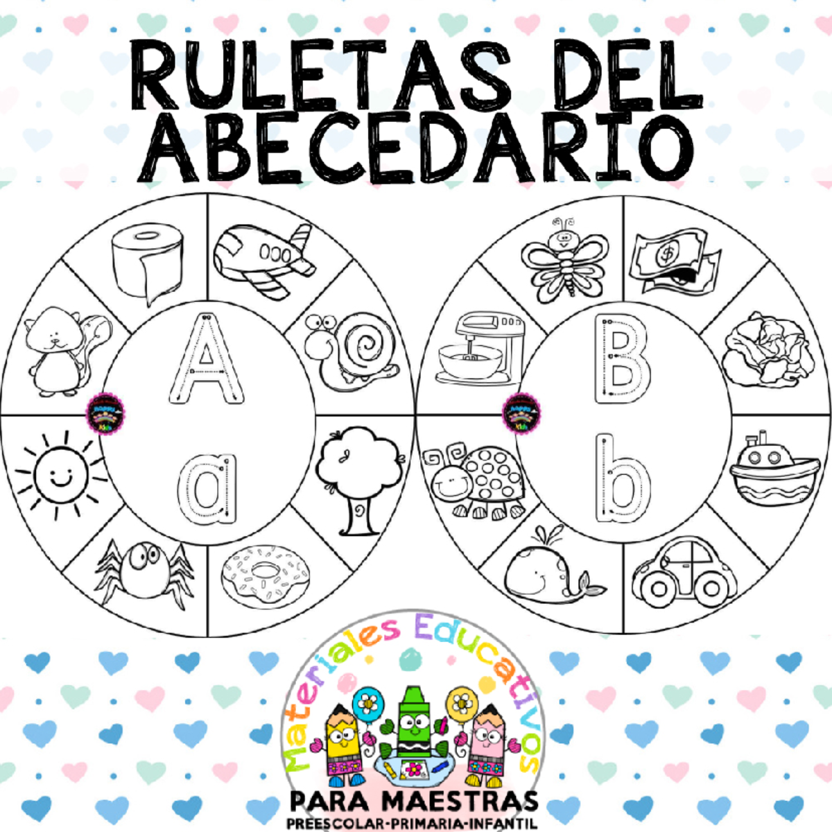 Ruletas del abecedario para colorear recopilado por Materiales ...