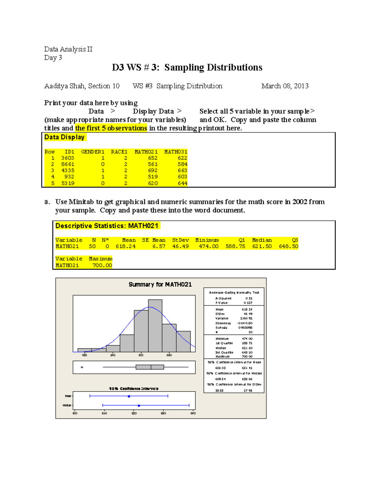 Daily 3 - Mandatory assignment given out everyday - Data Analysis II ...