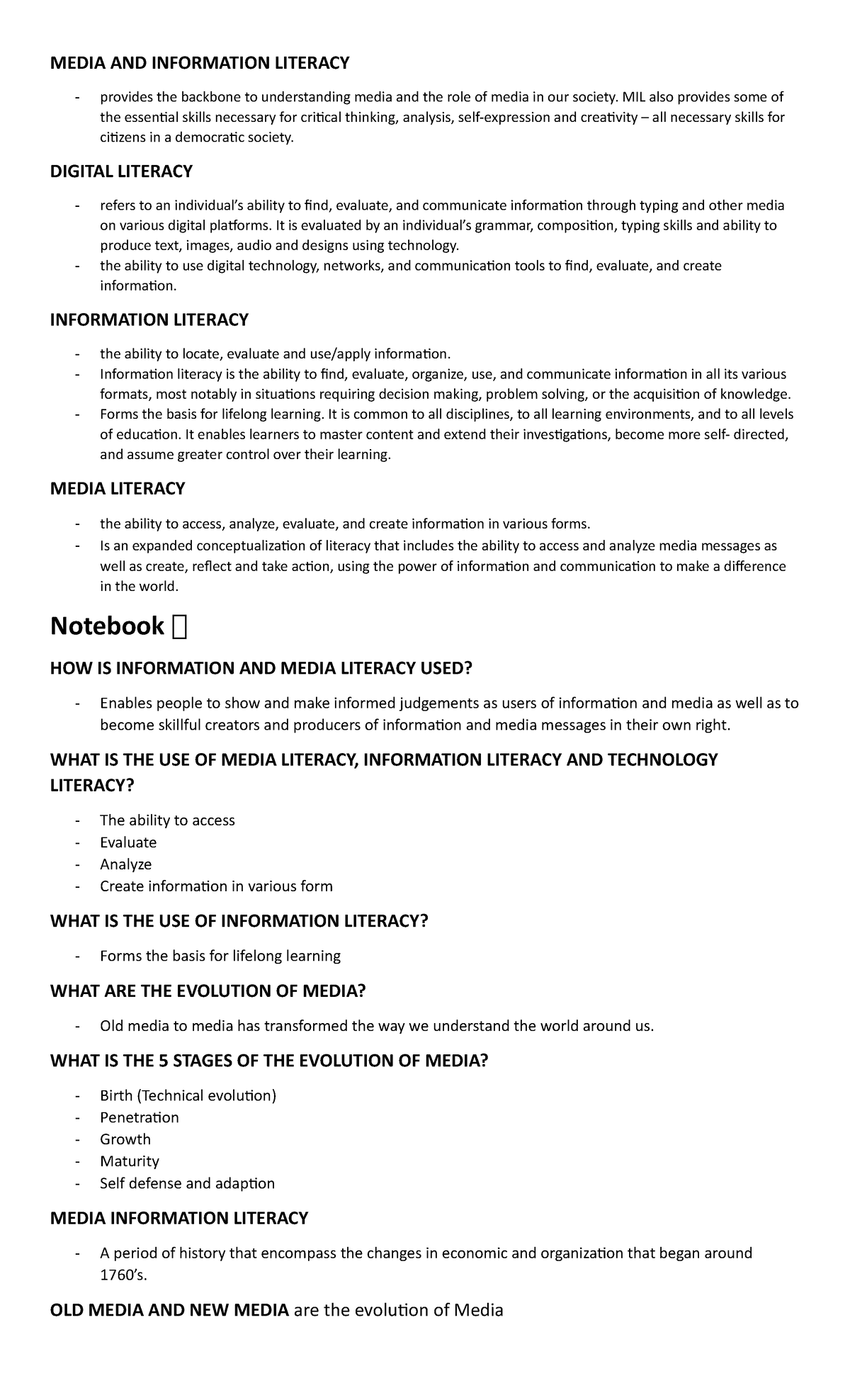 MIL Quiz 2 - Best reviewer - MEDIA AND INFORMATION LITERACY - provides ...