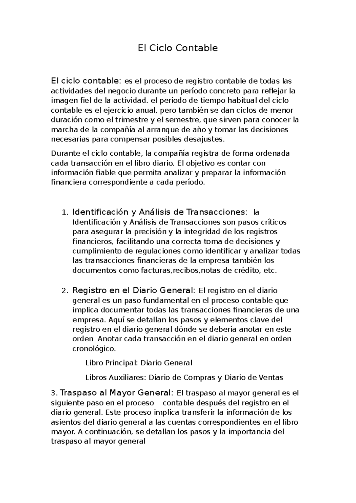 Infografía ciclo contable - El Ciclo Contable El ciclo contable: es el ...