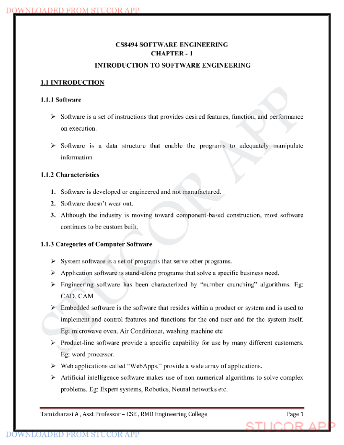 Stucor CS8494-SJ - Jwjej - Tamizharasi A , Asst Professor – CSE , RMD ...