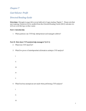 6e Ch 6 Directed Reading Guide - Chapter 6 Cost Behavior Directed ...