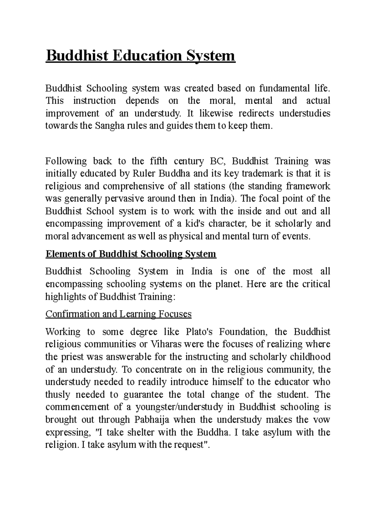 Buddhist Education System - Buddhist Education System Buddhist ...