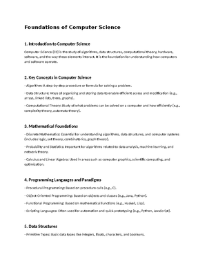 Fundamentals of Computer Science - Key Areas: Algorithms: Step-by-step ...