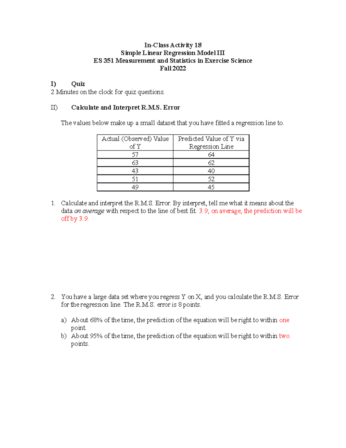 In-Class 18 R.M.S. Error and Residual Plots - In-Class Activity 18 ...
