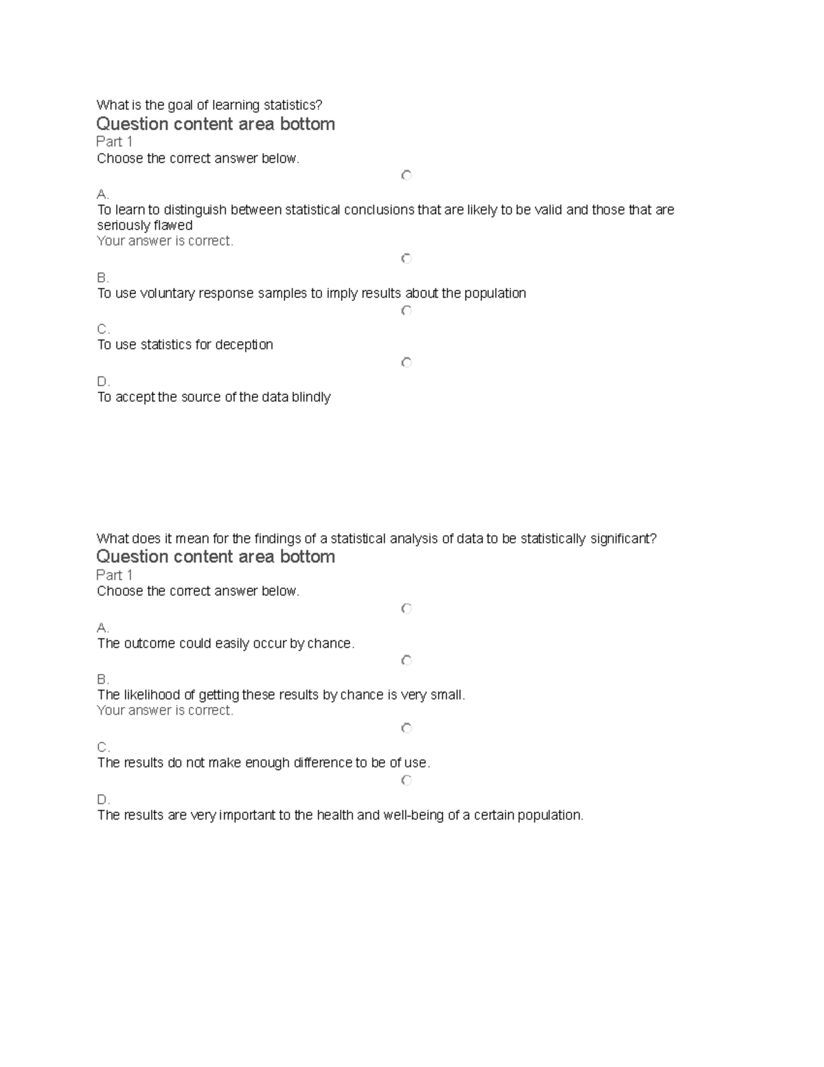 HW 1 - 5.4 Teach by Prof.Weidong-Chen - What is the goal of learning statistics? Question ...