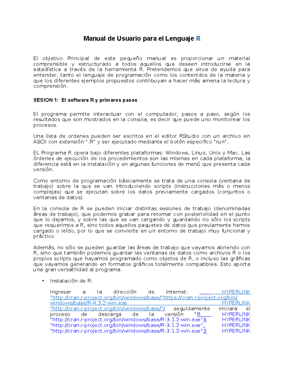 Curso lenguaje R - 2024 - Modulo 1 - Manual de Usuario para el Lenguaje ...