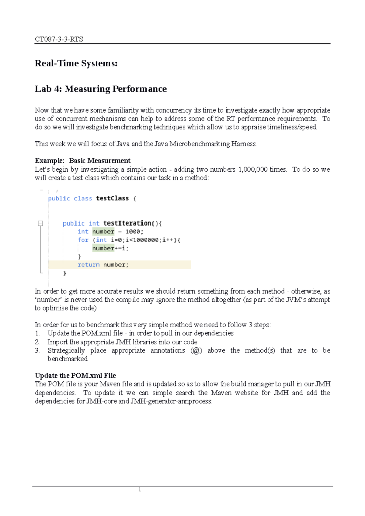 RTS-Lab2 - this is the lab regaridng benchmarking - CT087-3-3-RTS Real-Time Systems: Lab 4 ...