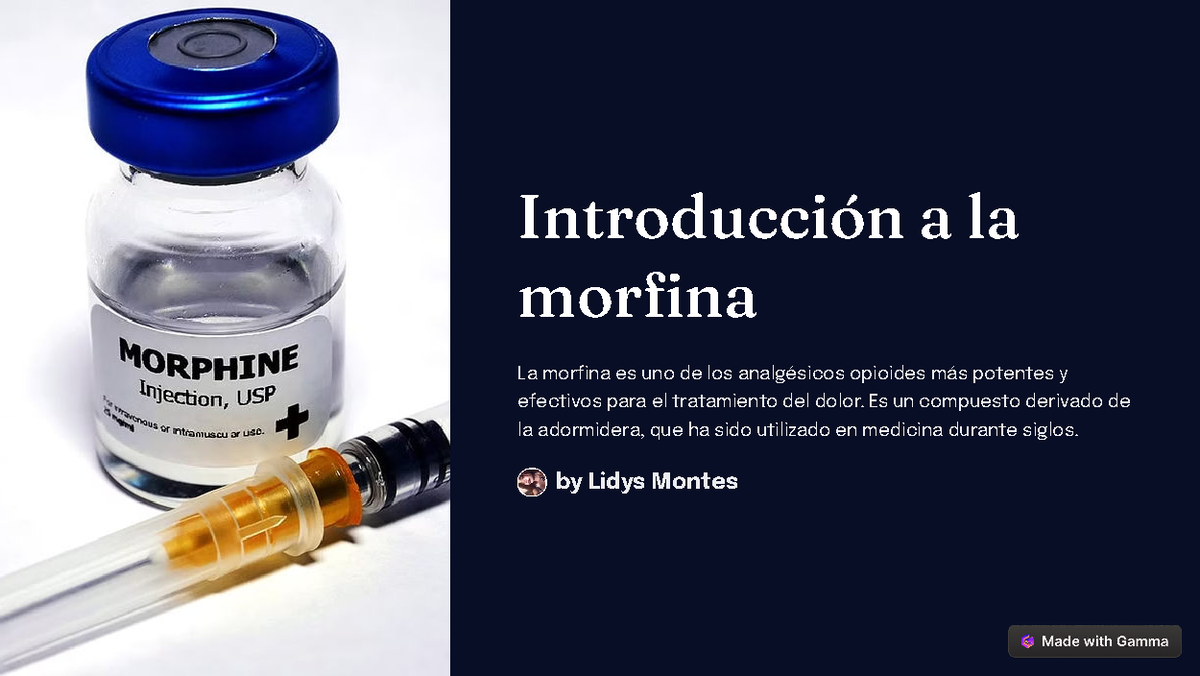 Introduccion-a-la-morfina (1) - Itroducció a la orfia La morfina es uno ...