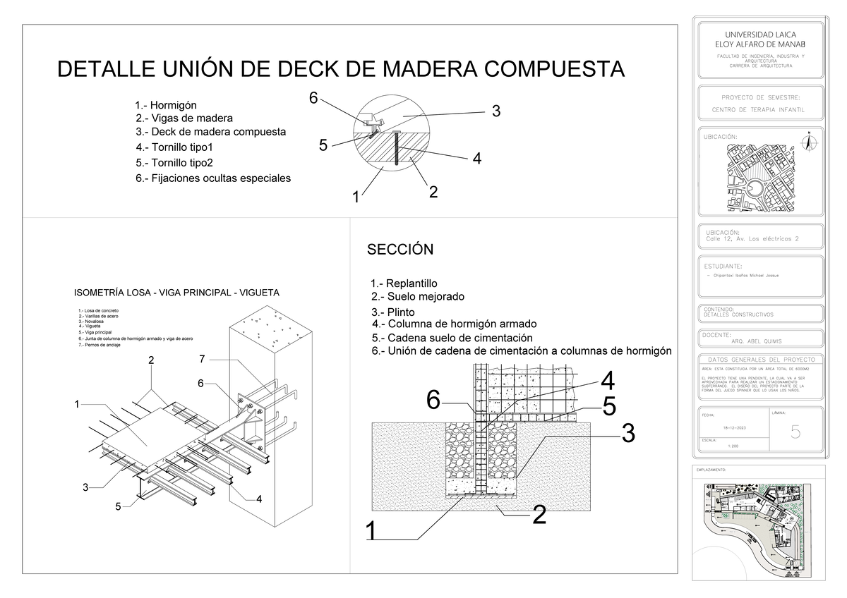 Detalles Constructivosjj - DETALLE UNIÓN DE DECK DE MADERA COMPUESTA 1 ...