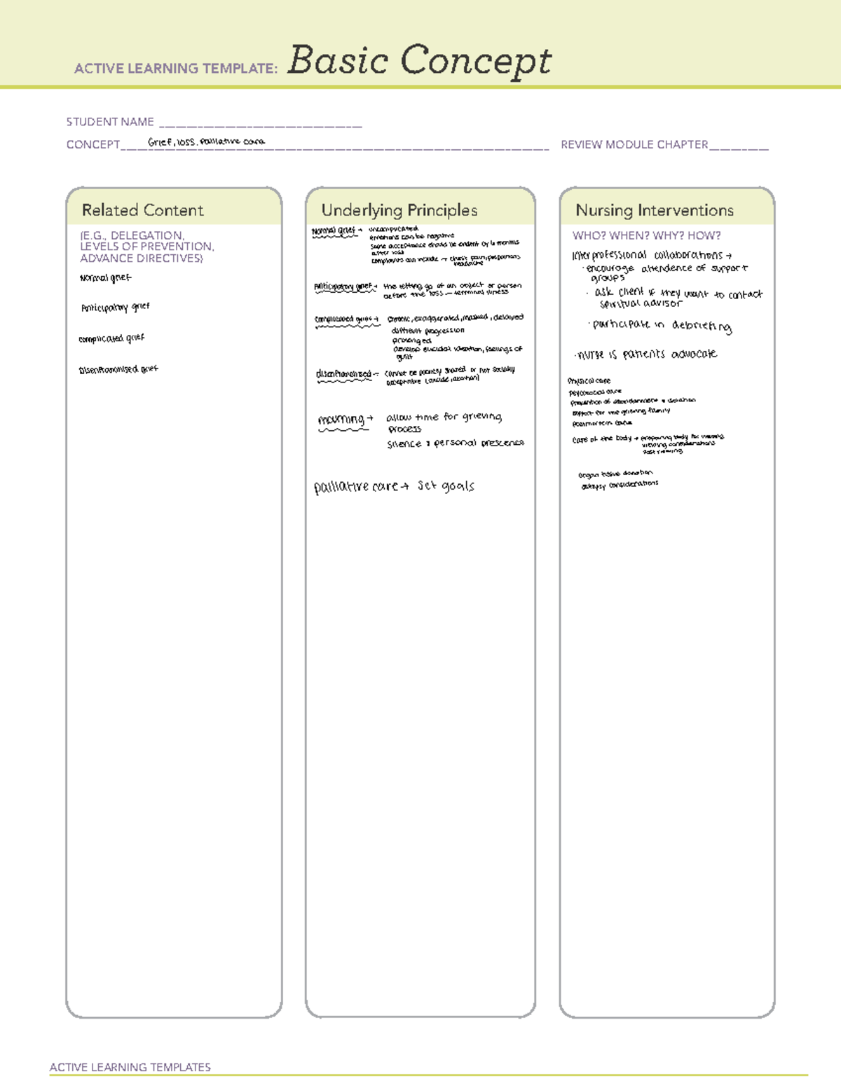 Medsurge basic concept 2 - ACTIVE LEARNING TEMPLATES Basic Concept ...