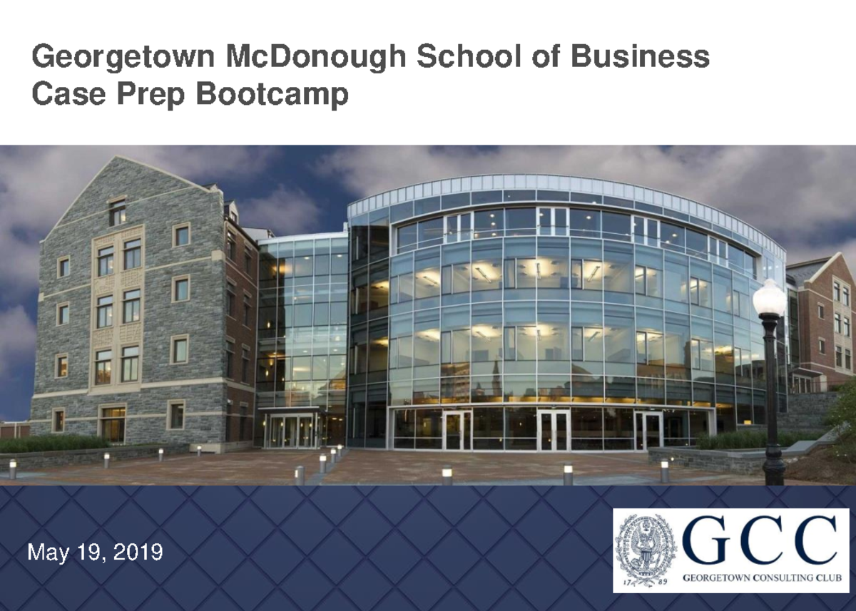 GCC Bootcamp 2019 Participant Handout - Georgetown McDonough School of ...