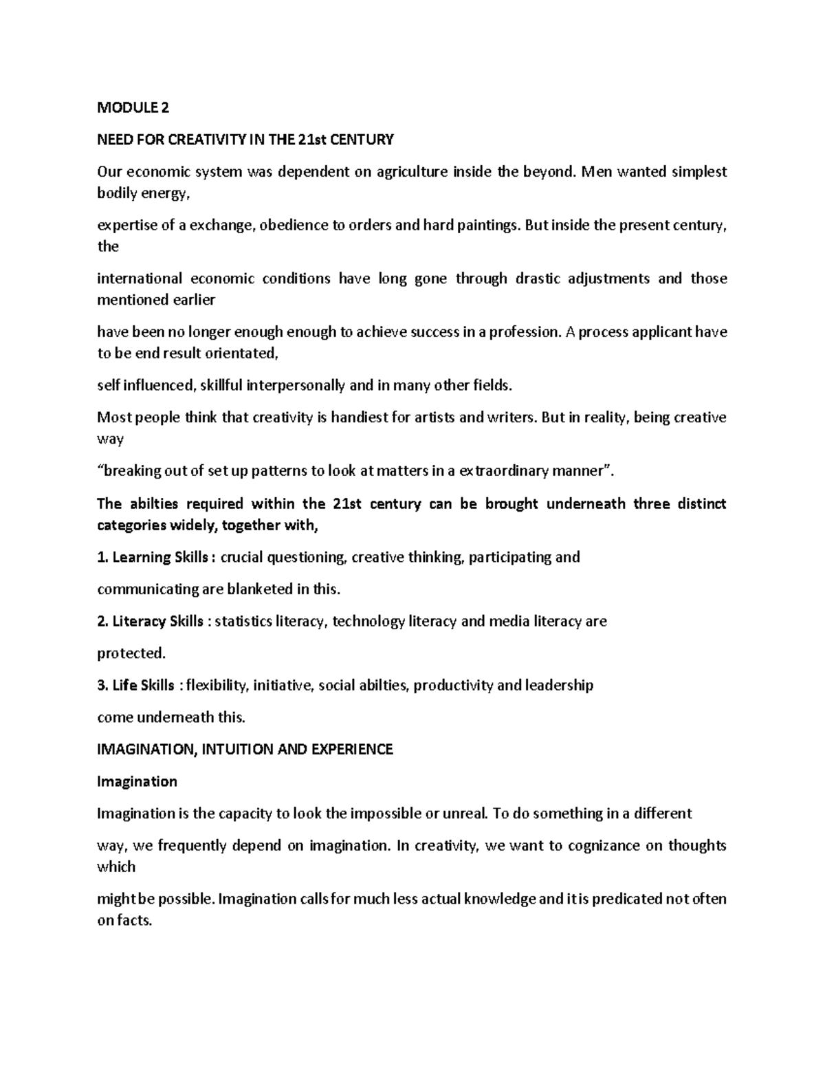 LIFE Skills Module 2 PART 1 - Life skills - KTU - Studocu