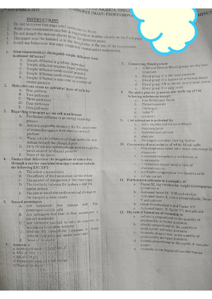 human anatomy 2 Exam, questions and answers - Exam Sample Questions ...