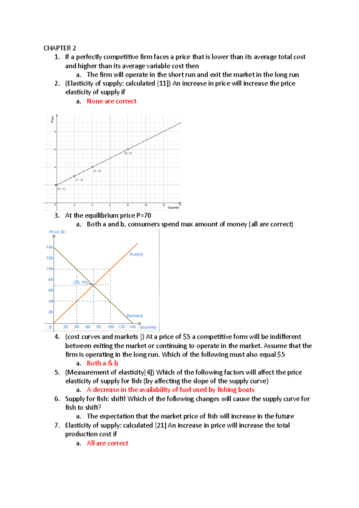 ECON 1101 notes - Playconomics questions - CHAPTER 2 If a perfectly ...