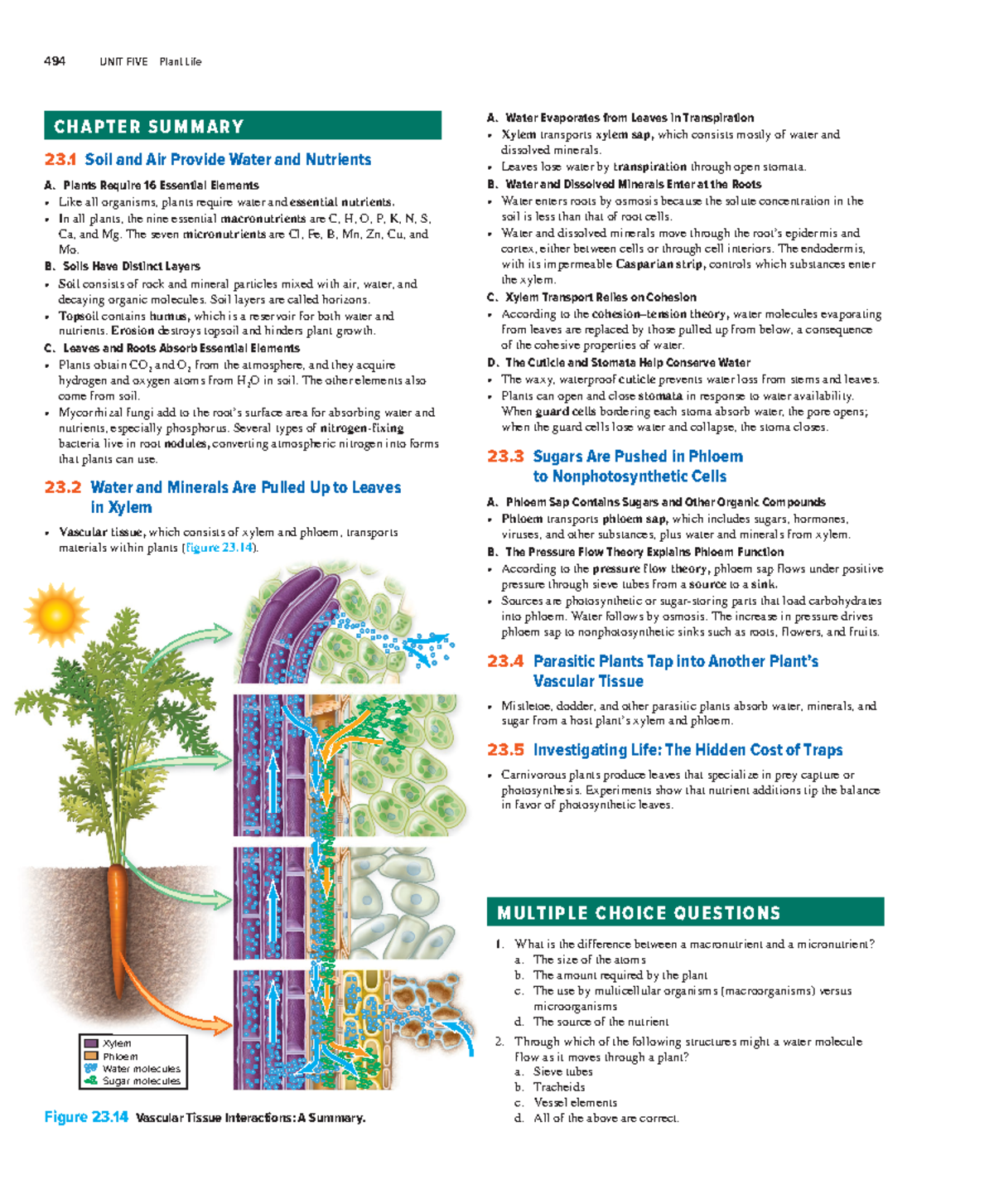Biology Concepts and Investigations, Chapter Twenty-Three Review ...