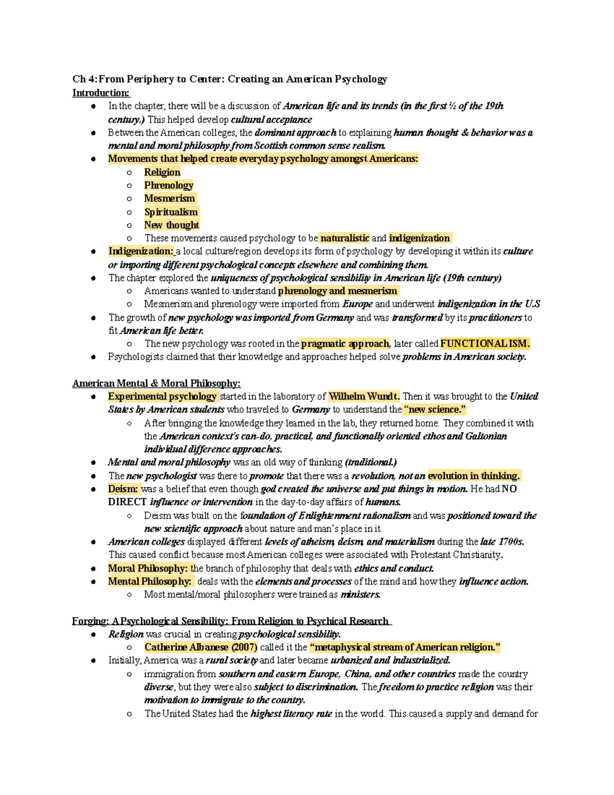 Psy 329 Ch 4 study Guide - Chapter 4 summary from the textbook "A ...