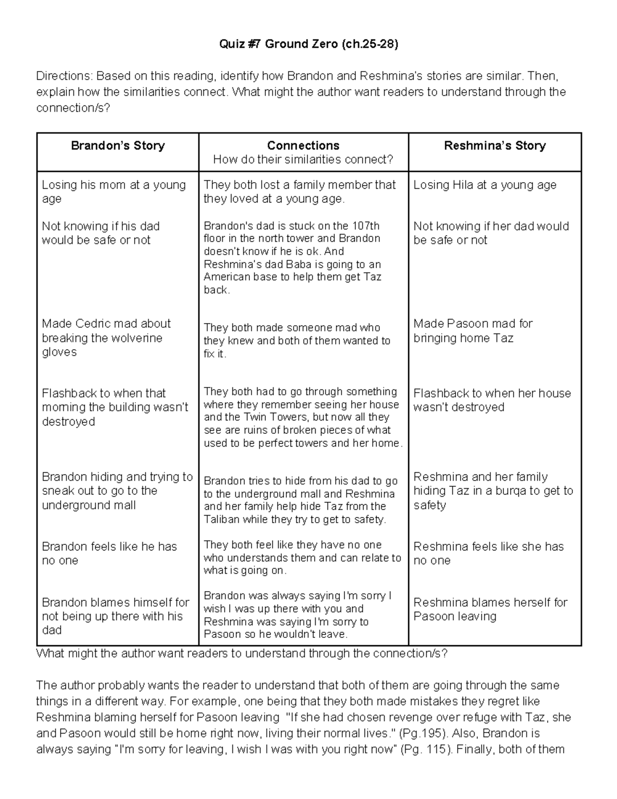 Copy of Quiz #7 (ch.25-28) - Quiz #7 Ground Zero (ch-28) Directions ...