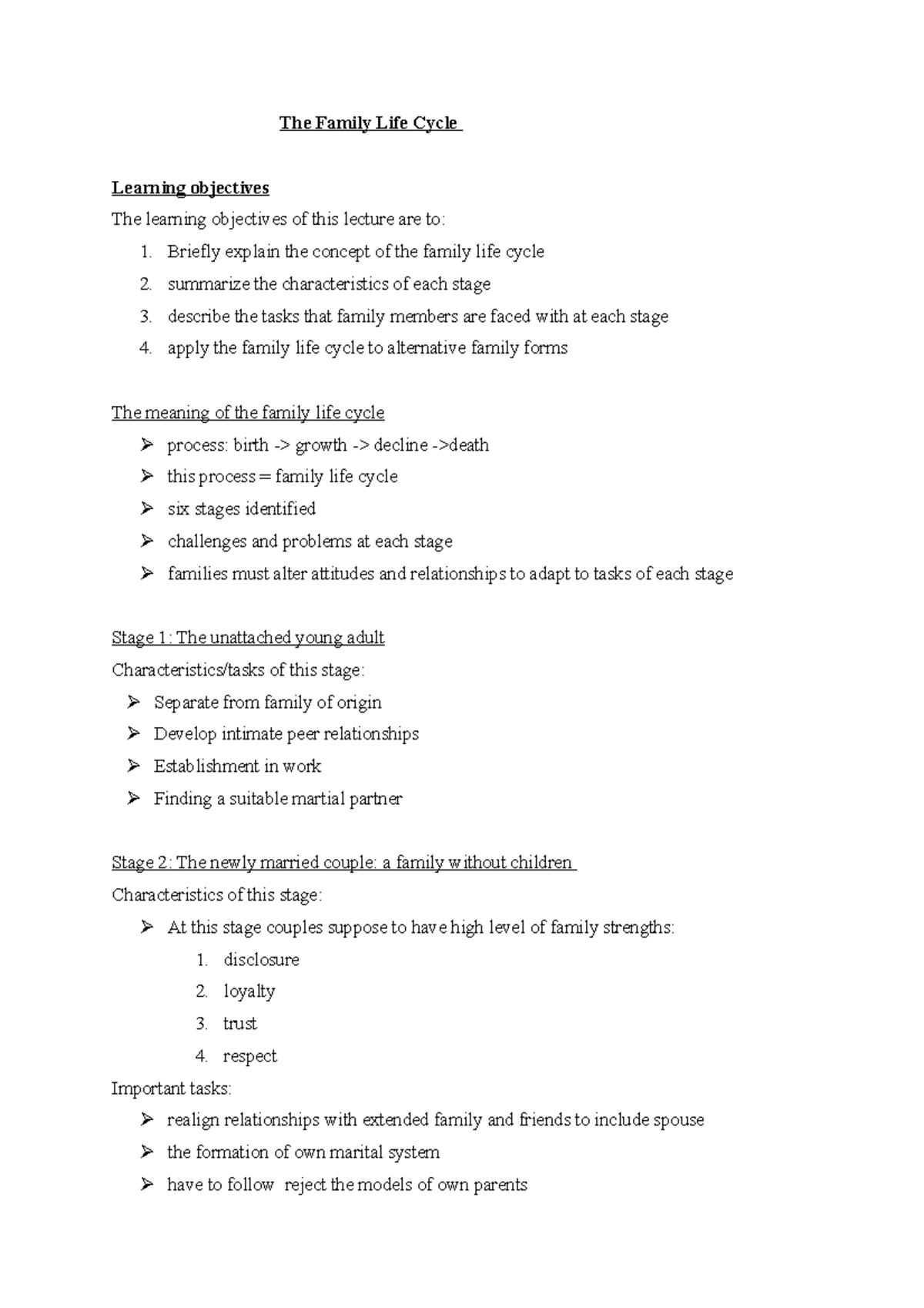 SPVV311 Topic 4 The Family Life Cycle Study Notes The Family Life spvv311-topic-4-the-family-life-cycle-study-notes-the-family-life