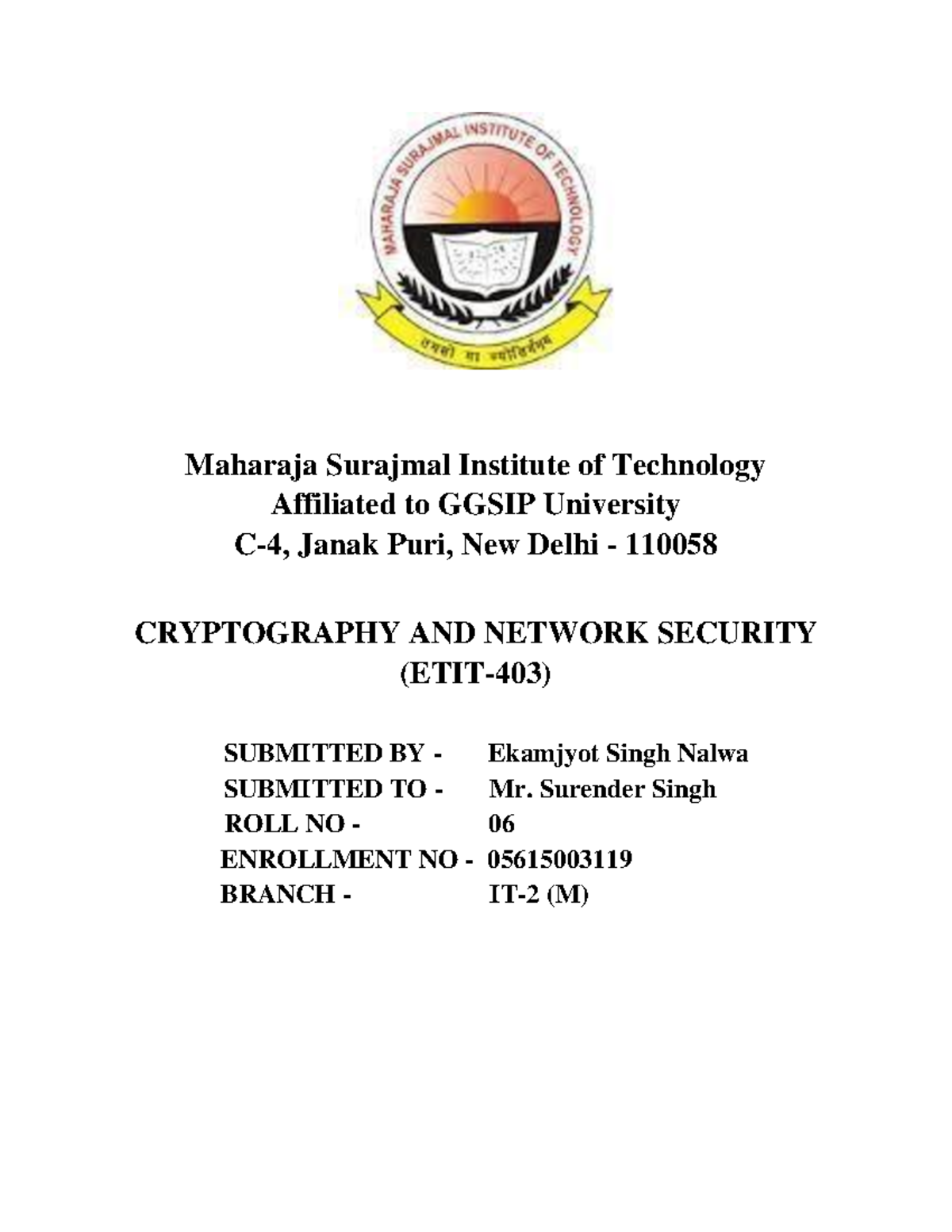 Ekamjyot (Cns file) - naaa - Maharaja Surajmal Institute of Technology ...
